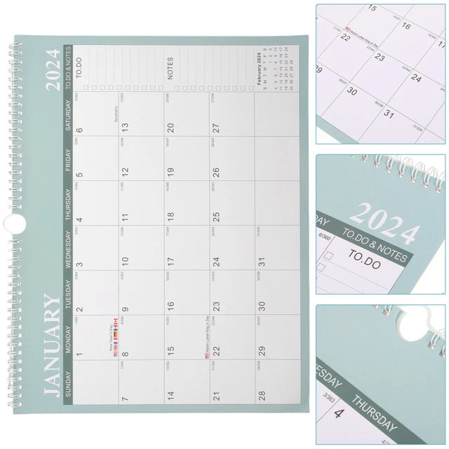 2024-2025 MONTHLY WALL Calendar for Planning and Writing-BZ £13.18 ...