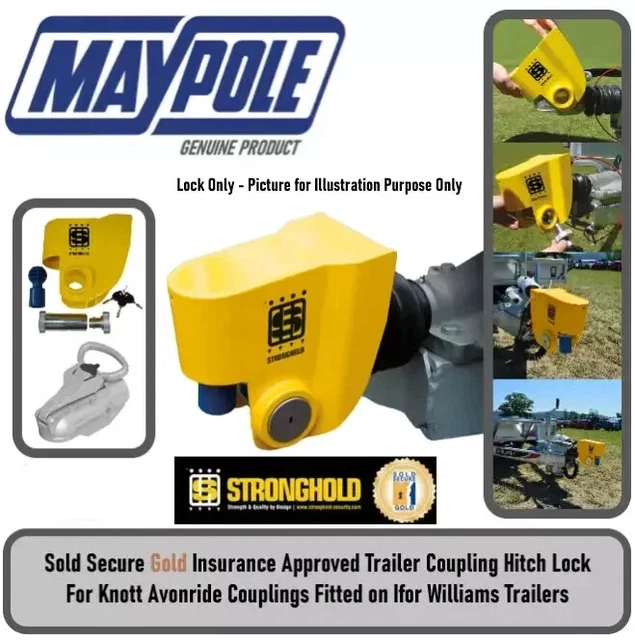 STRONGHOLD HITCH LOCK Knott-Avonride coupling for Ifor Williams Trailer ...