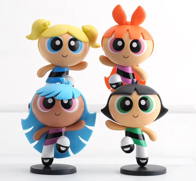 4PCS/SET THE POWERPUFF Girls Action Figure Toy Collection Cartoon Model ...