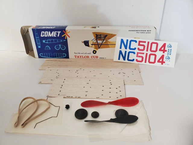 TAYLOR CUB COMET rubber powered airplane!! $25.00 - PicClick CA