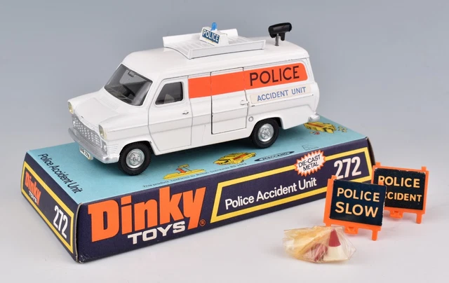 VINTAGE DINKY TOYS 272 Ford Transit Polizia Incidente 1975-78 *NUOVO ...