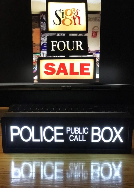 DOCTOR WHO ICONIC Police Call Box Tardis LED Sign USB Light £22.95 ...
