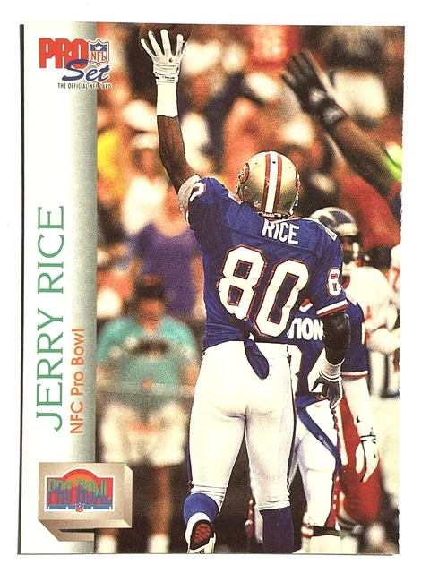 HALL OF FAMER JERRY RICE 49ers, Raiders 1992 Pro Bowl carte de football ...