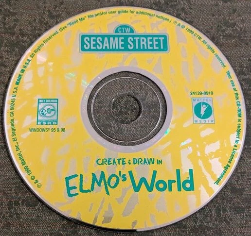 SESAME STREET : Create & Draw in Elmo's World - jeu PC rétro rare ...