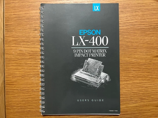 1980S EPSON LX-400 Dot Matrix Printer User Manual / Guide - Good ...