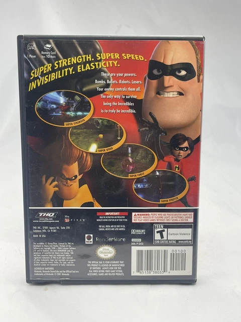 THE INCREDIBLES PIXAR THQ Nintendo Gamecube Complete CIB Authentic ...