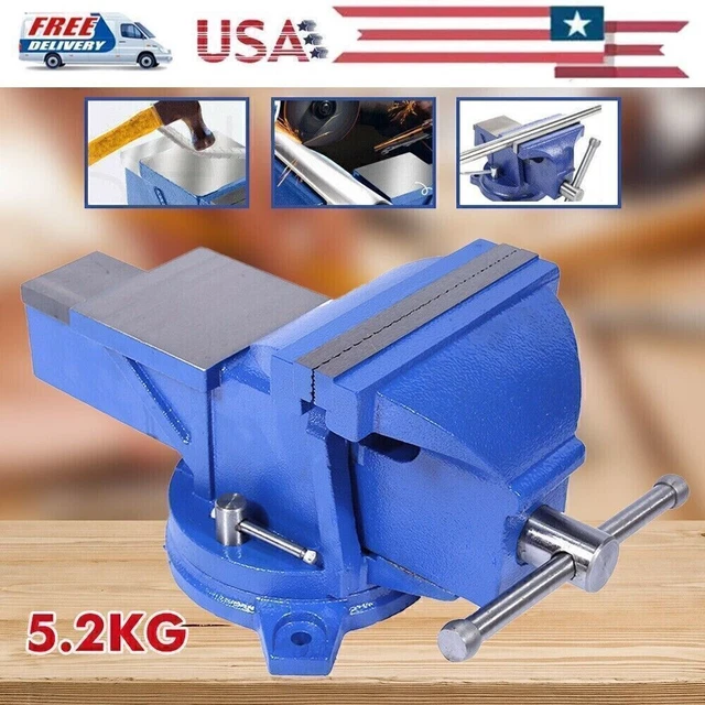 5 INCH BENCH Vise 360° Swivel Base Heavy Duty Bench Vice Table Top ...