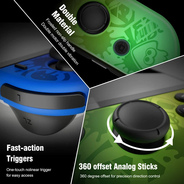 SWITCH JOYCON CONTROLLER for Switch/Lite/OLED Wireless Remote Splatoon ...