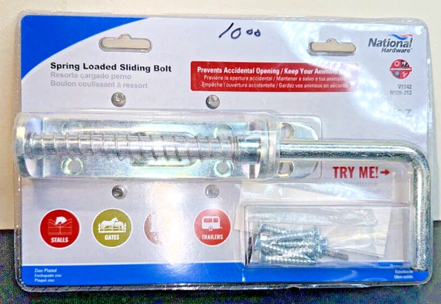 NATIONAL HARDWARE - V1142 Spring Loaded Heavy Duty Sliding Bolt FAST ...