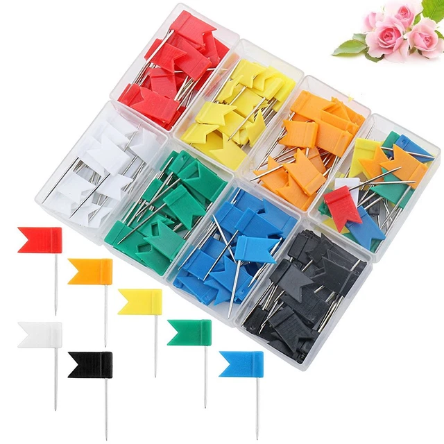 160 PCS MARKING Tacks Bulletin Board Map Cork Accessories with Flags ...