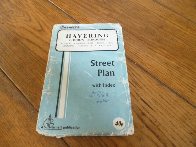 VINTAGE STREET MAP OF HAVERING BY BARNETT`S 1970s £5.99 - PicClick UK