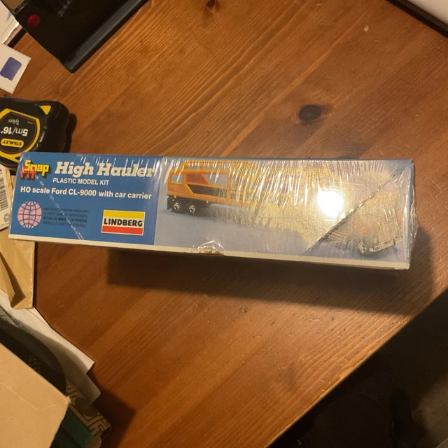 VINTAGE MODEL KIT Lindberg Ho Ford Cl-9000 Car High Hauler Trailer Snap ...
