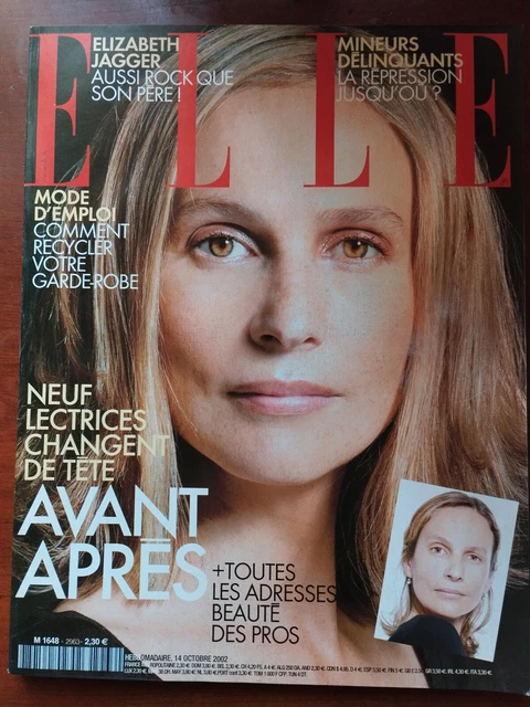 ELLE MAGAZINE N°2963 du 14/10/2002; Elizabeth Jagger/ Anne Goscinny ...