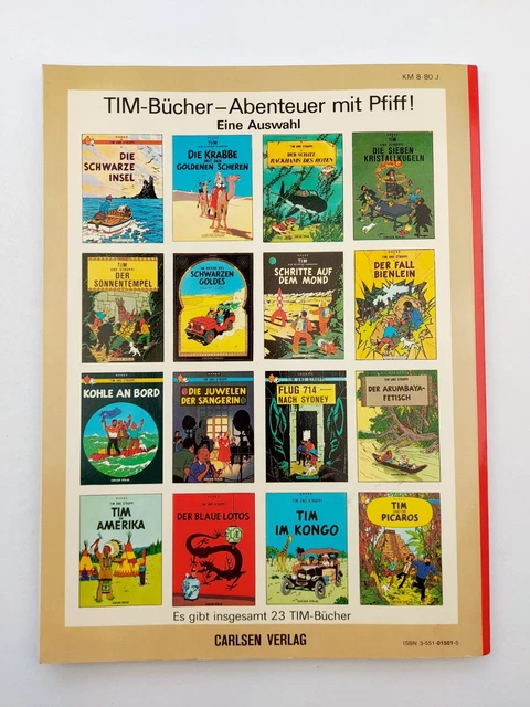 CARLSEN COMIC 8. Auflage (1979) Tim und Struppi "Der Geheimnisvolle ...