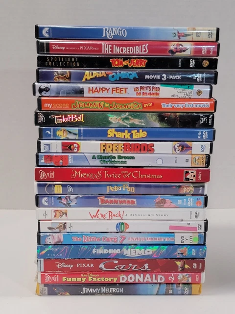 20 ANIMATED KIDS DVD Lot - Children Family DVDs - Disney, Dreamworks ...