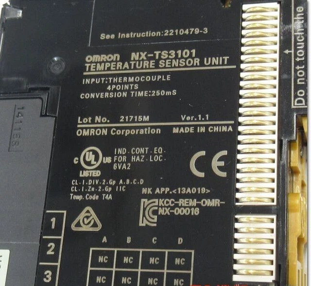 OMRON NX-TS3101 TEMPERATURE input unit 4 thermocouple inputs Ver.1.1 used £224.23 - PicClick UK