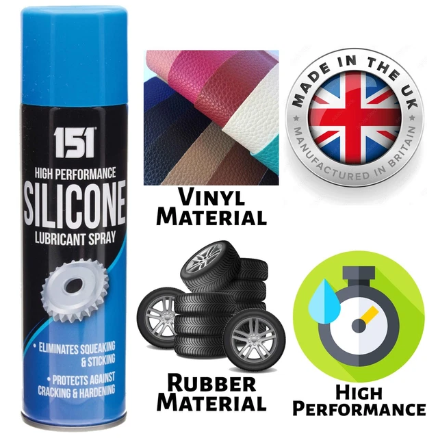 SILICONE SPRAY LUBRICANT High Performance Eliminates Squeaking Sticking ...