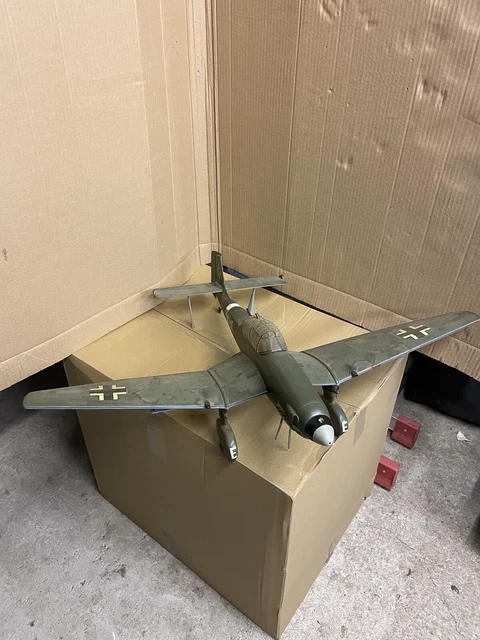 JU 87 STUKA Model Aircraft Rubber Band Rc Balsa Vintage Loft Find Hand ...