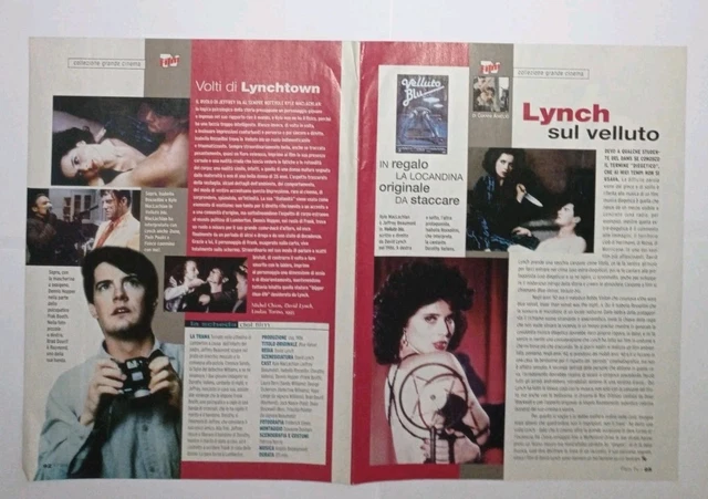 POSTER LOCANDINA VELLUTO Blu David Linch Isabella Rossellini 42x27cm ...