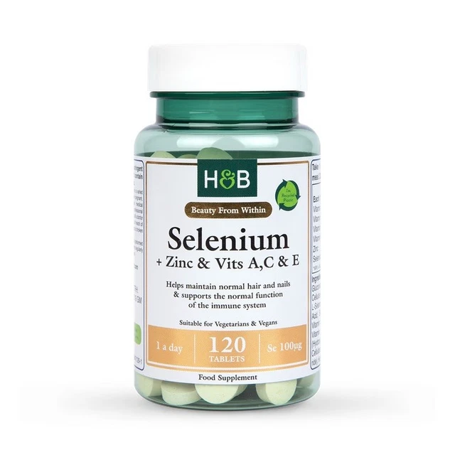 H&B SELENIUM + Zinc & Vits A, C & E 120 Tablets. DNA REFORM. BNIB £10. ...