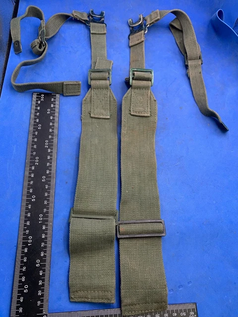 ORIGINAL WW2 BRITISH Army 44 Pattern Webbing L Strap Pair £18.00 ...