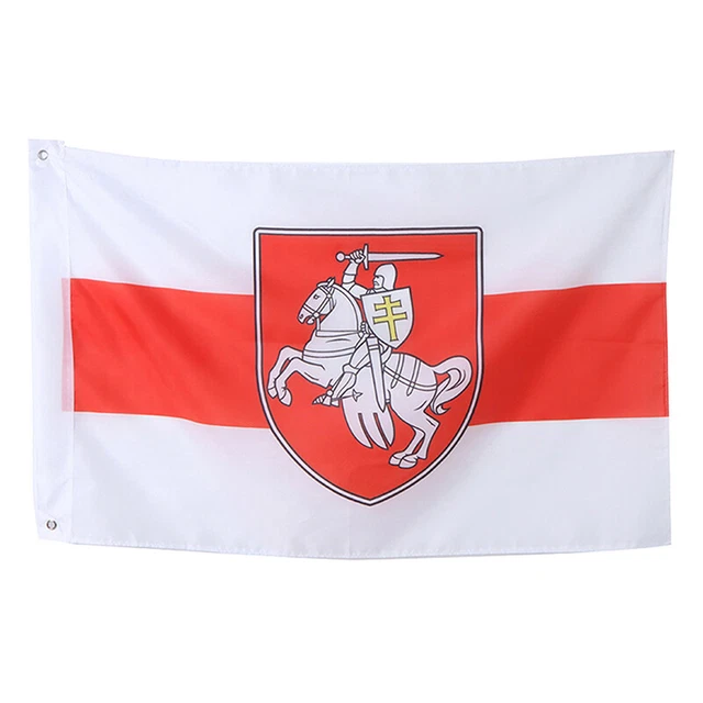 BELARUS KNIGHT PAGONYA Flag 90x150cm Belarusian Ensign with Coat of ...