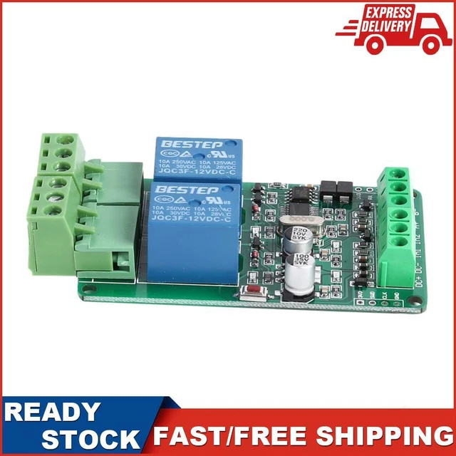 MODBUS RTU 2 Way Relay Module STM32F030F4 Micro Controller RS485 ...
