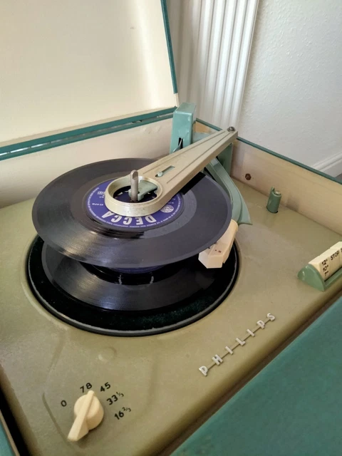 VINTAGE PHILIPS RECORD Player Late 1950s Working Order £12.50 - PicClick UK