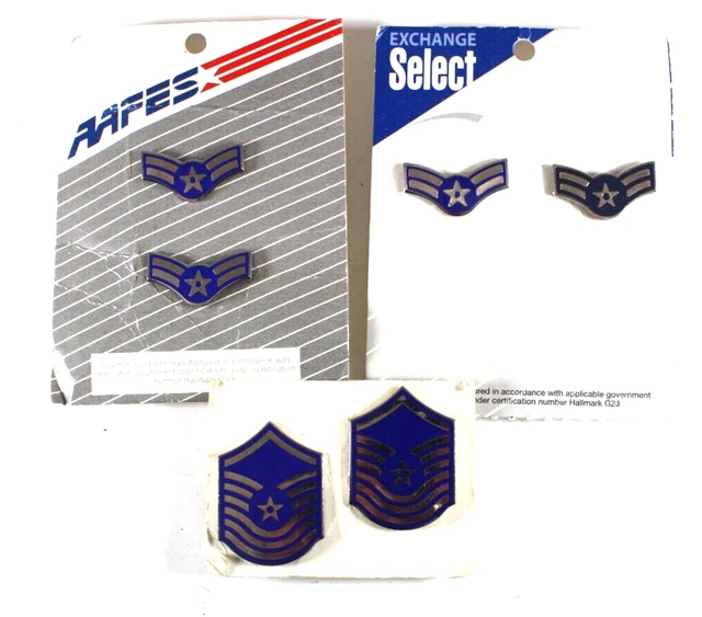 USAF MASTER SERGEANT Rank Insignia Lapel Pins & Airman Pins £16.95 ...