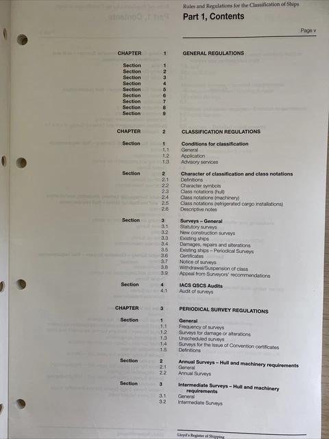 LLOYD’S REGISTER CLASSIFICATION Of Ships Rules And Regulations COMPLETE ...