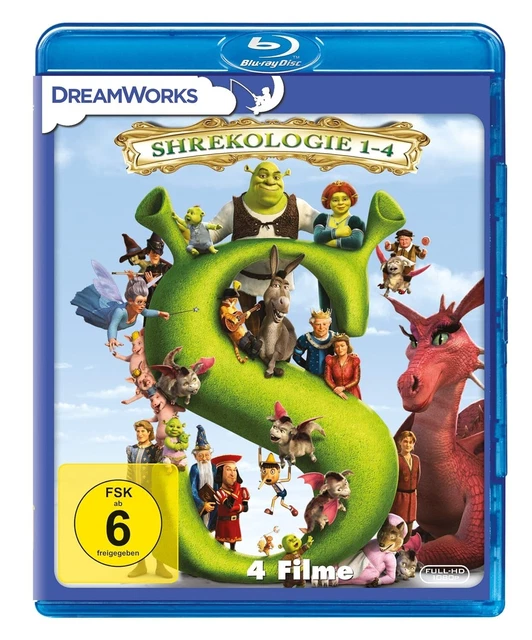 SHREK QUADRILOGY COMPLETE MOVIE 1-4 Blu Ray COLLECTION BOX SET FILM UK ...
