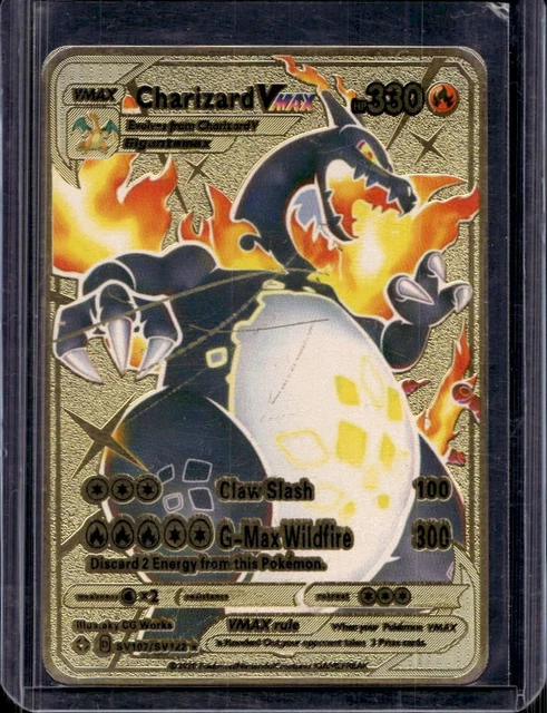 POKEMON CHARIZARD VMAX Gigantamax Gold Foil Fan Art #SV107/SV122 £3.01 ...