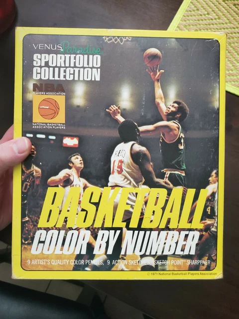 VENUS PARADISE COLOR by Number nba basketball Set w/ cards maravich rc ...