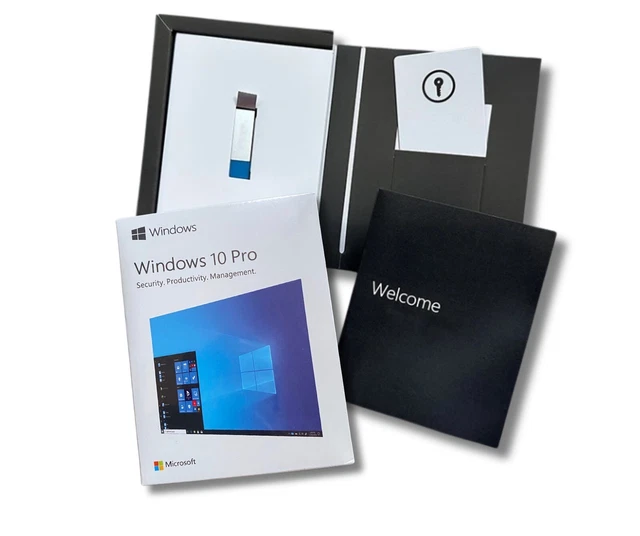 MICROSOFT WINDOWS 10 Pro 32/64Bit USB Retail Box Factory Sealed £49.99 ...