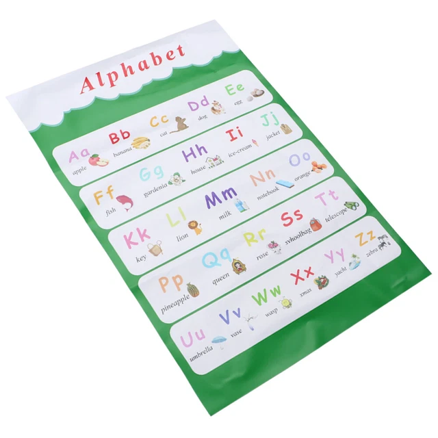 EARLY EDUCATION SELF-ADHESIVE Alphabet Chart Kids Wall Map Home £6.91 ...