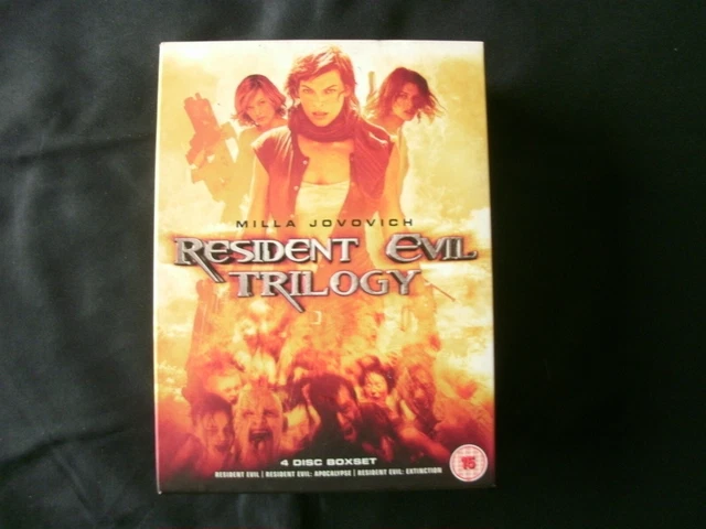 RESIDENT EVIL TRILOGY (DVD, 4-Disc Box Set) . FREE UK P+P ...