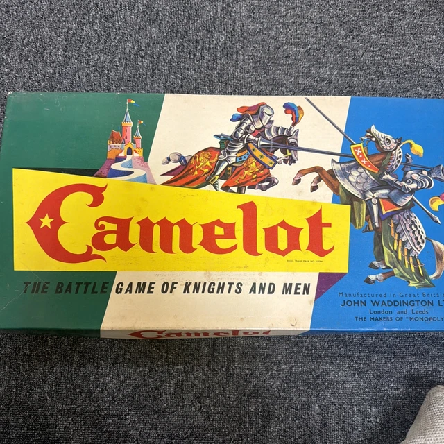 VINTAGE WADDINGTONS CAMELOT Board Game, Battle Knights & Men for 2 ...