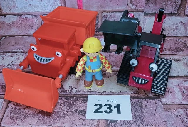 BOB THE BUILDER Muck Buldozer & Benny & Bob Figure Toy Vehicle Play ...