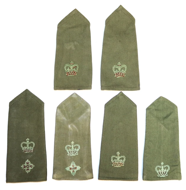 C.1960-1980'S AUSTRALIAN ARMY Officer's Slip-on OD Green Epaulette ...
