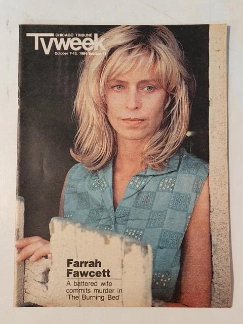 CHICAGO TRIBUNE TV Week Magazine Oct 7-13 1984 Farrah Fawcett The ...