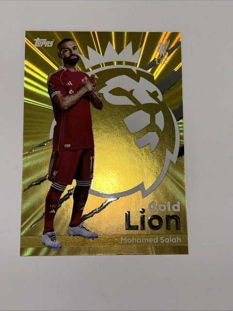 #GL11 MOHAMED SALAH Gold Lion - Topps 2025-2026 Premier League Card ...