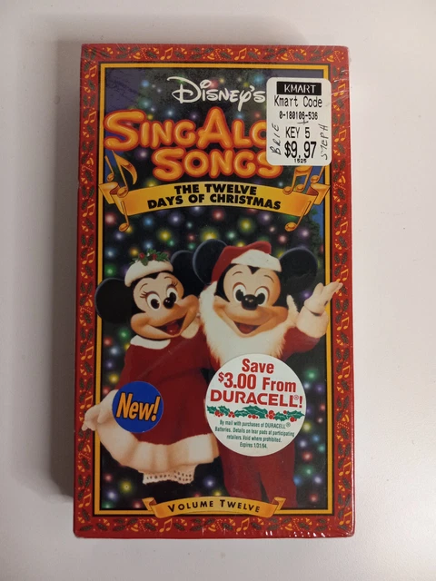 DISNEY S SING ALONG Songs The Twelve Days Of Christmas Vol 12 VHS disney-s-sing-along-songs-the-twelve-days-of-christmas-vol-12-vhs