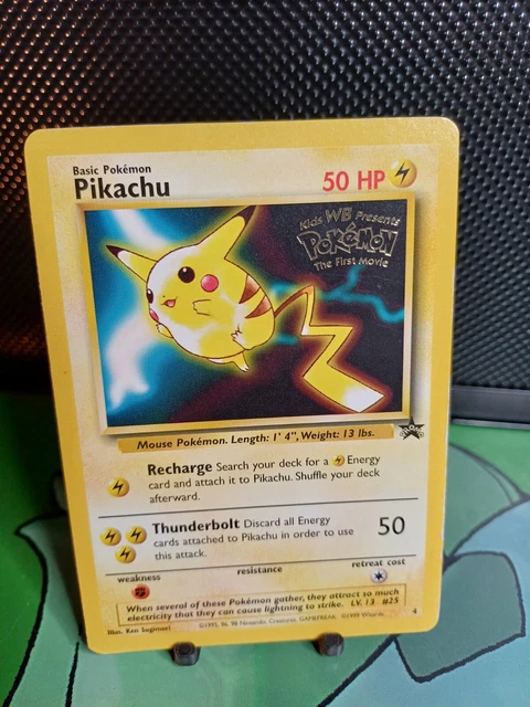 POKEMON CARD TCG 4 Pikachu Black Star Promo 1999 Gold WB Movie Stamp £5 ...