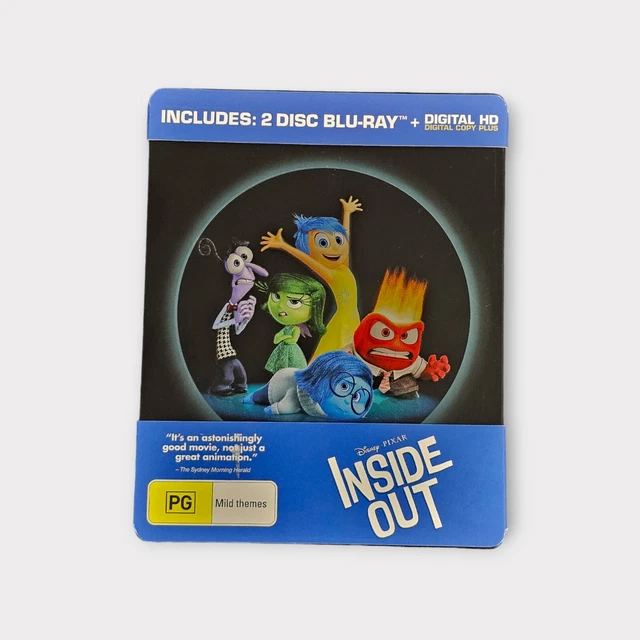 INSIDE OUT (BLU-RAY, 2015) Steelbook 2 Disc Set Disney Pixar All Region ...