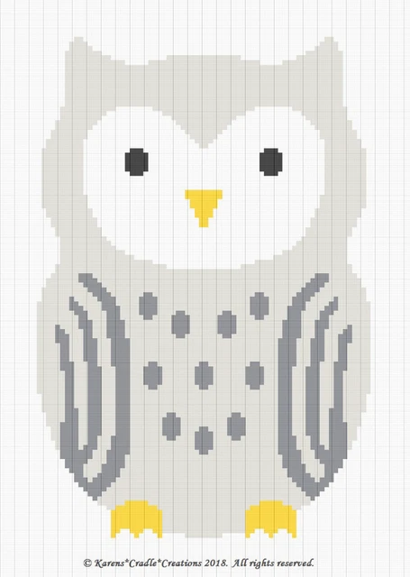 CROCHET PATTERN/PATTERNS ~ OWL - GENDER NEUTRAL Color Graph/Chart ...