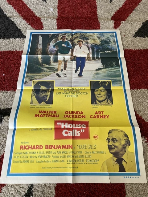 VINTAGE ORIGINAL CINEMA Movie Poster One Sheet Mancave House Calls Film ...