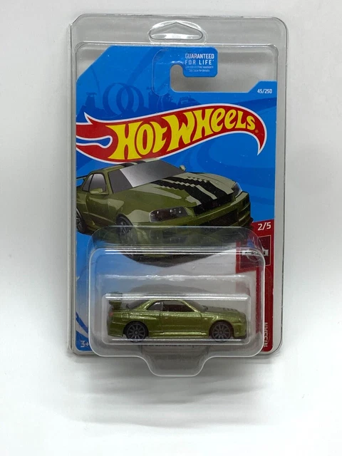 HOT WHEELS NISSAN Skyline GT-R R34 Nissan 2/5 Green Godzilla JDM Mint ...