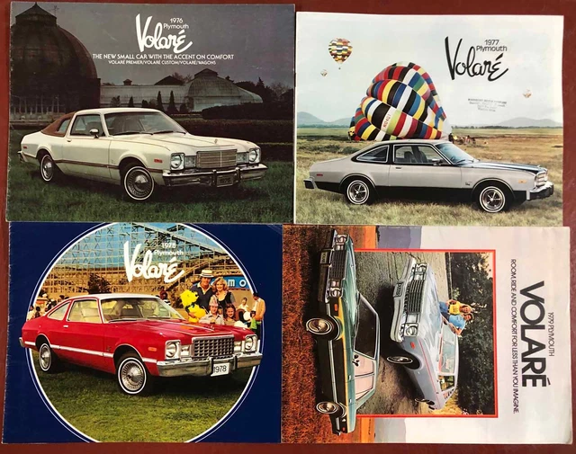 FOUR 1976 1977 1978 & 1979 PLYMOUTH VOLARE US 16p Brochures $24.95 ...