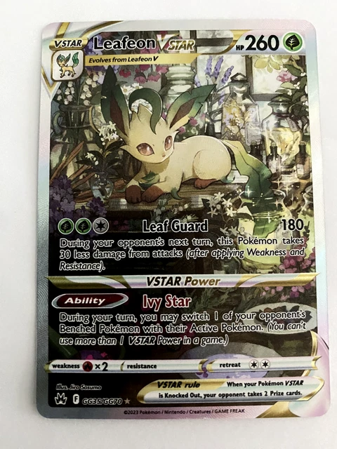 POKÉMON TCG LEAFEON VSTAR Crown Zenith: Galarian Gallery GG35/GG70 ...