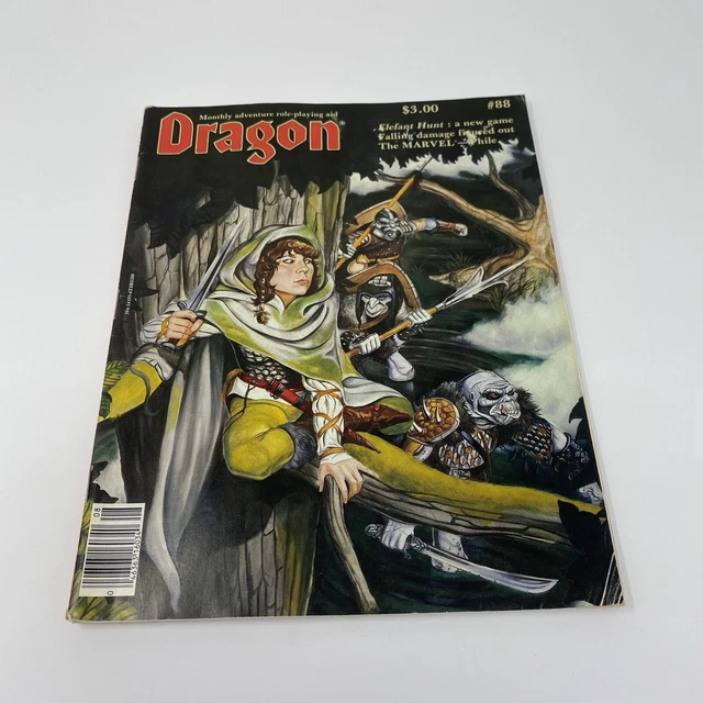 DRAGON MAGAZINE (TSR Dungeons & Dragons role-playing aid) issue 88 £5. ...